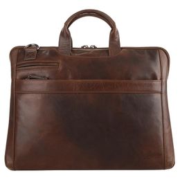 XZONE X-ZONE Laptoptasche echt Leder cognac