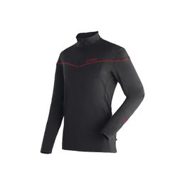 Maier Sports Fleecepullover »Nago Rec« Herren Midlayer, elastisches und pflegeleichtes Half-Zip Fleece schwarz 46 46 Integrierter NFC-Chip für...