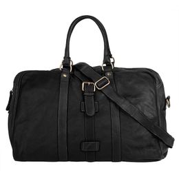 FORTY° FORTY° Reisetasche echt Leder, Made in Italy schwarz