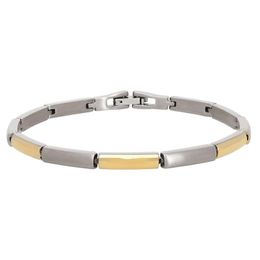 TITANIA Gliederarmband &raquo;Armb&auml;nder&laquo; bicolor silbergoldfarben Bicolores Titan Armband mit verdecktem Verschluss