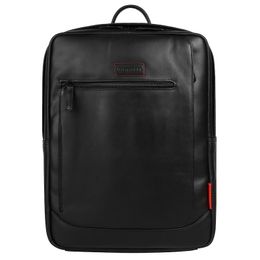 Bugatti Laptoprucksack »CLARK« echt Leder schwarz B/H/T: 30 cm x 39 cm x 9 cm B/H/T: 30 cm x 39 cm x 9 cm Höhe 39 cm x Breite 30 cm x Tiefe 9 cm