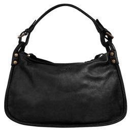 Samantha Look Henkeltasche echt Leder, Made in Italy schwarz