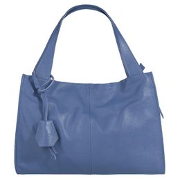 CLUTY Shopper echt Leder, Made in Italy violett