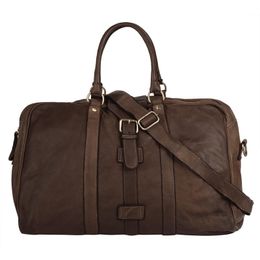 FORTY° FORTY° Reisetasche echt Leder, Made in Italy braun