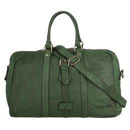 FORTY° FORTY° Reisetasche echt Leder, Made in Italy grün