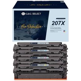 G&G G&G Toner ersetzt HP 207X Kompatibel Kombi-Pack Schwarz, Cyan, Magenta, Gelb W2210X(207X)/W2211X(207X)/W2213X(207X)/W2212X(207X) GS-H207X-4P