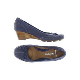 Clarks Damen Pumps, blau, Gr. 3.5