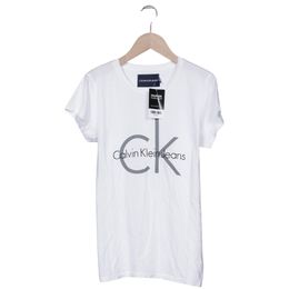 Calvin Klein Jeans Damen T-Shirt, weiß, Gr. 36