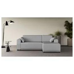 Ecksofa Home Affaire "TAMMO" Sofas Gr. B/H/T: 233cm x 80cm x 162cm, Struktur, Recamiere rechts, grau (hellgrau) L-Form