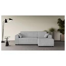 Ecksofa Home Affaire "TAMMO" Sofas Gr. B/H/T: 233cm x 80cm x 162cm, Boucle, Recamiere rechts, grau (hellgrau) L-Form