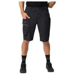 Fahrradhose Vaude "MEN'S QIMSA SHORTS", Gr. S, N-Gr, schwarz (schwarz uni), Obermaterial: 100% Polyamid, colorblocking, sportlich, Hosen