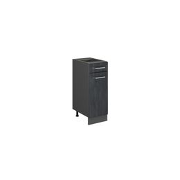VICCO Schubunterschrank R-Line Schwarz Beton Anthrazit 30 cm ohne Arbeitsplatte