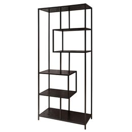 Riess Ambiente riess-ambiente B&uuml;cherregal SLIM LINE - Industrial 185cm Esche schwarz sechs Regalb&ouml;den pflegeleicht