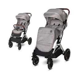 Lorelli Kinderwagen Storm Buggy, Fu&szlig;abdeckung, PU-R&auml;der, Sonnendach, verstellbar grau schwarz