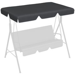 Outsunny Hollywoodschaukel Ersatzdach mit Schlaufenbefestigung schwarz 192L x 144B cm