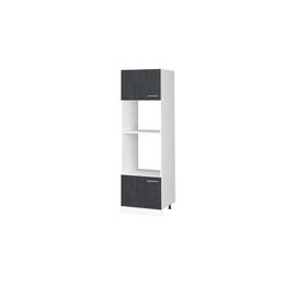 VICCO Mikrowellenschrank R-Line Schwarz Beton Wei&szlig; 60 cm