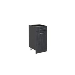 VICCO Schubunterschrank R-Line Schwarz Beton Anthrazit 40 cm ohne Arbeitsplatte