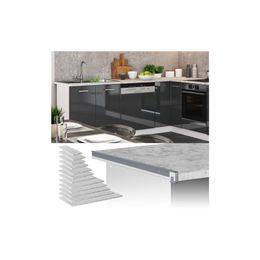 VICCO K&uuml;chenarbeitsplatte R-Line Marmor Wei&szlig; 50 cm