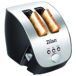 Zilan Schr&auml;gtoaster 2 Scheiben Toaster 1000W Edelstahl