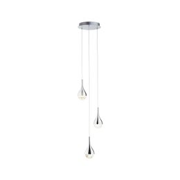 Brilliant Lampe Frizzante LED Pendelleuchte 3flg chrom easyDim 3x 5W LED integriert (SMD), (400lm, 3000K) EasyDim: dimmbar mit herk&ouml;mmlichen Lichtschaltern
