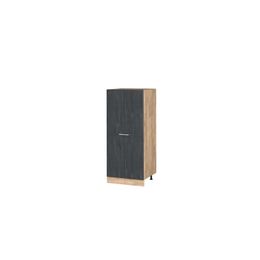 VICCO Vorratsschrank R-Line Schwarz Beton Eiche 60 cm gro&szlig;e T&uuml;r