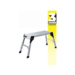 Craftfull Arbeitsplattform CF-107A, klappbar, Sicherheitsb&uuml;gel, Arbeitspodest aus Aluminium, 150 kg (Silber/Schwarz)