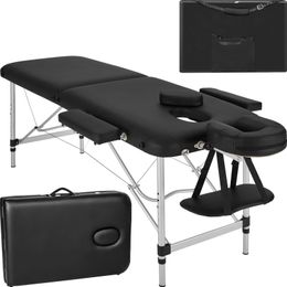 TecTake&reg; 2 Zonen Massageliege, Breite 60 cm, Polsterung 4 cm, mit Aluminiumgestell, 205 x 95 x 89 cm