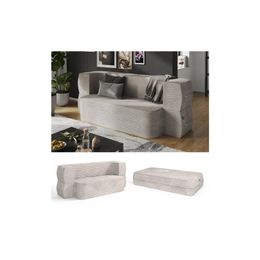 Livinity Sofa Lille Beige 190 cm mit Schlaffunktion