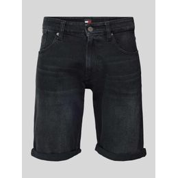 Tommy Jeans Slim Fit Jeansshorts mit Label-Stitching Modell 'RONNIE'