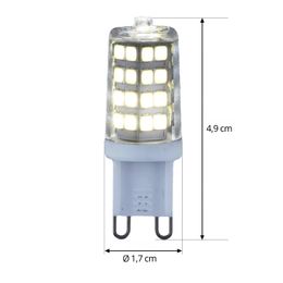 LINDBY LED-Stiftlampe, G9, 3 W, klar, 4.000 K, 350 lm