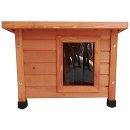 PET Outdoor-Katzenhaus xl 68,5x54x51,5 cm Holz Braun @ PET