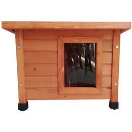 PET Outdoor Katzenhaus 57x45x43 cm Holz Braun @ PET