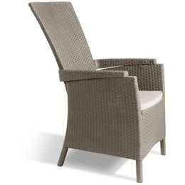 Allibert - Gartensessel Verstellbar Vermont Cappuccino-Braun 238449 Keter