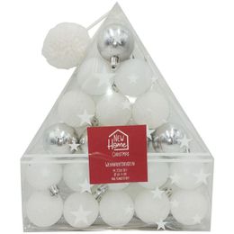 BURI Weihnachtsbaumkugeln 20er-Set 4cm Christbaumschmuck Weihnachtsdeko Baumschmuck