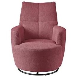 Relaxsessel SET ONE BY Musterring "SO 1450" Sessel Gr. Struktur fein TCM, Drehfunktion-Wippfunktion, B/H/T: 80cm x 96cm x 88cm, rot (bordeaux tcm 87) mit Dreh- und Wippfunktion, wahlweise Hocker erhältlich