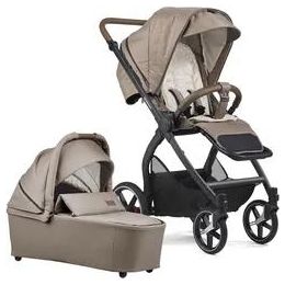 Kombi-Kinderwagen Gesslein "FX4 Soft+ mit Aufsatz Swing schwarz, sand", beige (sand), Baby, Kinderwagen, mit Babywanne C3 und Babyschalenadapter