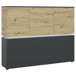 Highboard Inosign "Luci" Sideboards Gr. B/H/T: 165,5 cm x 131,5 cm x 40 cm, braun (eichefarben artisan, kosmos anthrazit) Highboard Sideboard Breite 165,5 cm