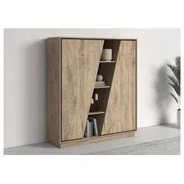 Highboard COTTA "Accent" Sideboards Gr. B/H/T: 128cm x 143cm x 37cm, braun (ribbeck cognac) Stauraumschrank mit Schwebeoptik durch Sockelfuss, Breite 143 cm