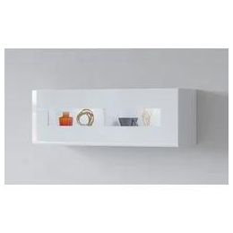 Hängevitrine Inosign "Toledo,Breite 131 cm trendige Glasvitrine mit dekorative MDF-Front", weiß (weiß, weiß hgl), ABS-Kunststoff, FSC-zertifizierter Holzwerkstoff, Glas, MDF, Melamin, Schränke, Vitrine mit Glasfront, ohne Beleuchtung, viel Stauraum