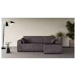 Ecksofa Home Affaire "TAMMO" Sofas Gr. B/H/T: 233cm x 80cm x 162cm, Boucle, Recamiere rechts, grau (anthrazit) L-Form