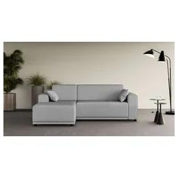 Ecksofa Home Affaire "TAMMO" Sofas Gr. B/H/T: 233cm x 80cm x 162cm, Struktur, Recamiere links, grau (hellgrau) L-Form