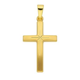 Adelia´s Ketten-Anhänger ADELIA´S "333 Gold Kreuz Anhänger" Schmuckanhänger Gr. Gelbgold 333, goldfarben (gold) Damen Goldschmuck für & Herren