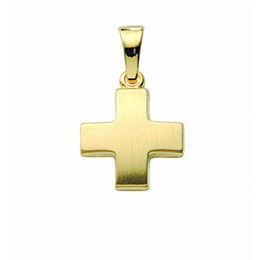 Adelia´s Kette mit Anhänger ADELIA´S "585 Gold Kreuz Anhänger" Halsketten Gr. Gelbgold 585, goldfarben (gold) Damen Ketten mit Anhänger Schmuckset - Set Halskette