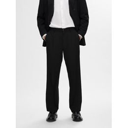 Selected Pleat-Front Pants 'Liam 220' male Black size 44