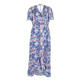 Wallis Petite Kleid Damen Größe 40 blau / hellblau / rosé / weiß Winterkleid