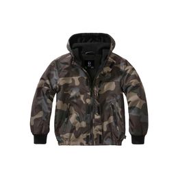 Brandit Jacke Jungen Gr&ouml;&szlig;e 134/140 dunkelbraun / grau / basaltgrau