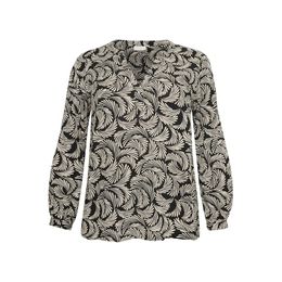 Kaffe CURVE Bluse 'Mirta' Damen Größe 5XL hellbeige / schwarz