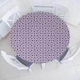 Abakuhaus Tischdecke Rundum-elastische Stofftischdecke, Jahrgang Aufwändige Sqaures Strudel, lila