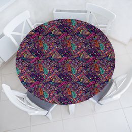 Abakuhaus Tischdecke Rundum-elastische Stofftischdecke, Psychedelisch Exotic Seaweed, bunt