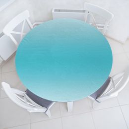 Abakuhaus Tischdecke Rundum-elastische Stofftischdecke, Ombre Tropical Wasserdruck, blau